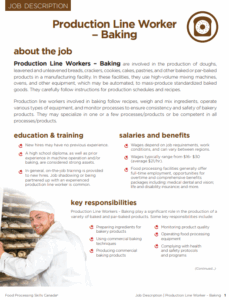 Baker Job Description - Food Processing Skills Canada (FPSC)